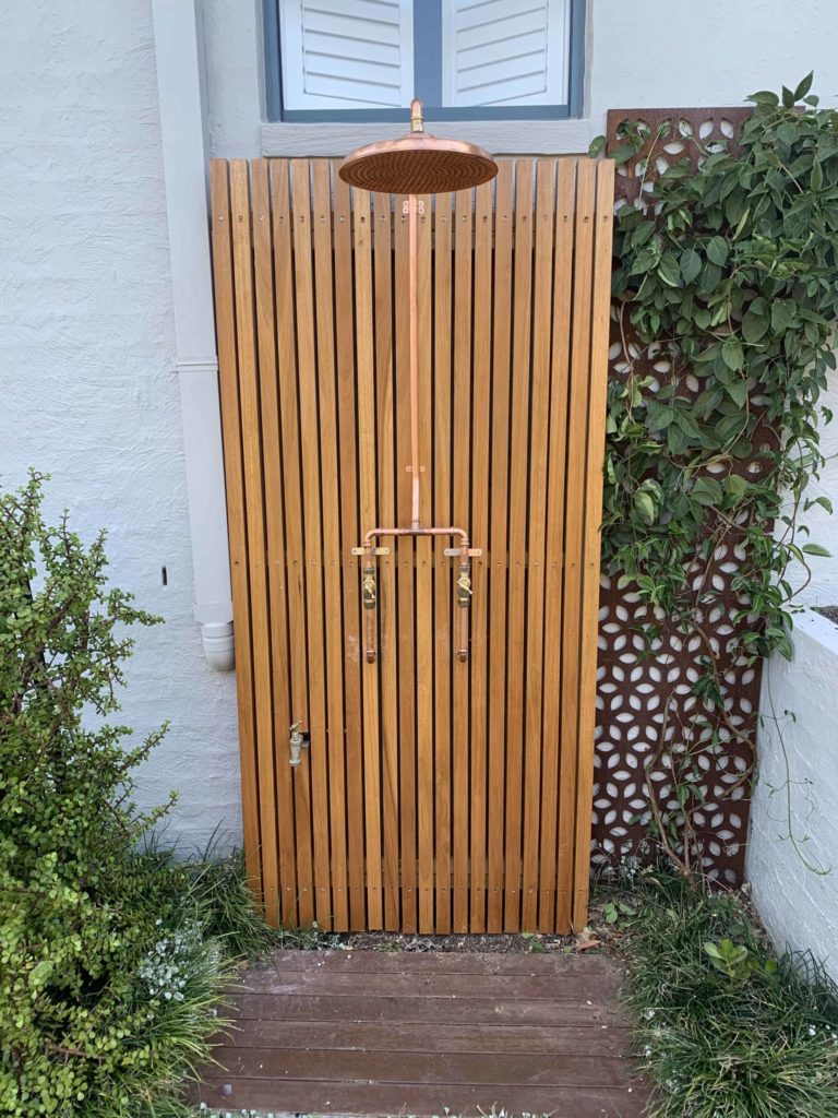 Timber Outdoor Shower - Infinite Construction